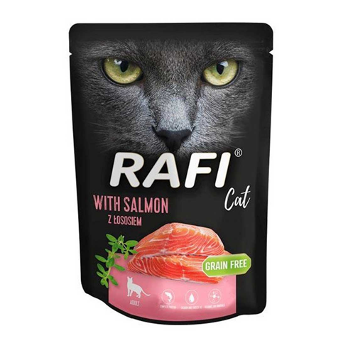 Rafi Adult Cat grain free vlažna hrana za mačke sa lososom u kesici 300g