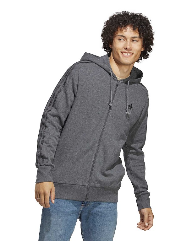 ADIDAS SPORTSWEAR Essentials French Terry 3-Stripes Full-Zip Hoodie