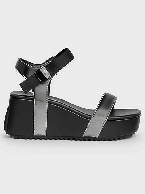 Calvin Klein Jeans WEDGE BLOCK SANDALS METALLIC DC