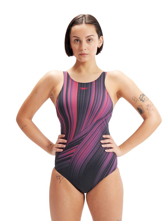 SPEEDO WOMENS SHAPING ENLACE PRINTED Swimsuit