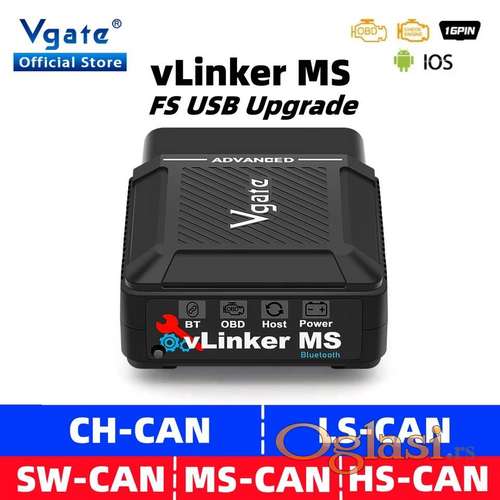 vLinker MS Advanced 12V/24V OBD2 za IOS MFI Android