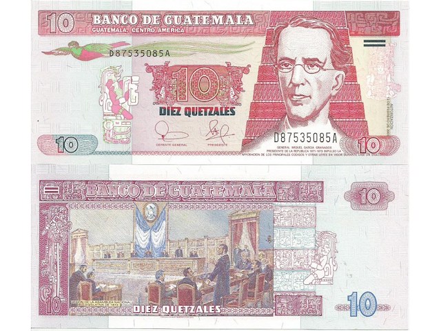 Guatemala 10 quetzales 2003. UNC