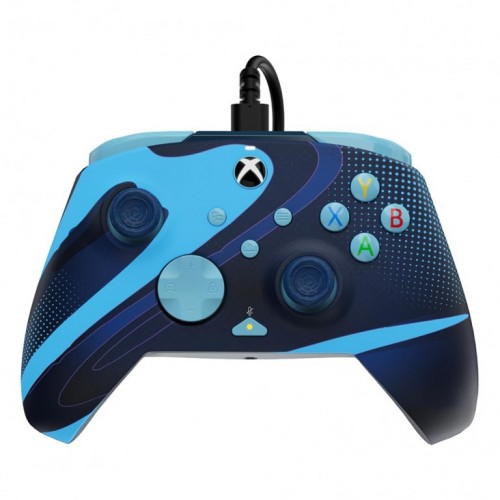 Pdp XBOX wired controller rematch blue tide glow In the dark