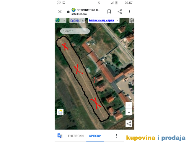 Prodajem plac na banjskom drumu u Aleksinu