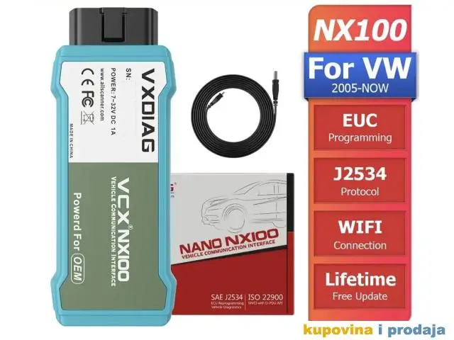 VXDIAG VCX NANO NX100 WiFi- VW/Audi/Škoda/Seat/Bentley