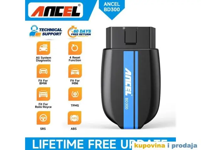 ANCEL BD300 Bluetooth OBD2 za BMW grupu vozila Mini, Rolls Royce