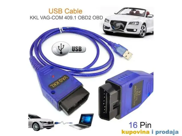 USB VAG-COM 409.1, OBD2 KKL VW, Audi, Škoda,Seat