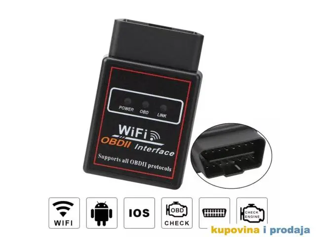 WIFI Auto Skener OBD2 ELM327 V2.1 OBDII