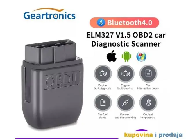 ELM327 V1.5 OBD2 Bluetooth Dijagnostika za IOS Android