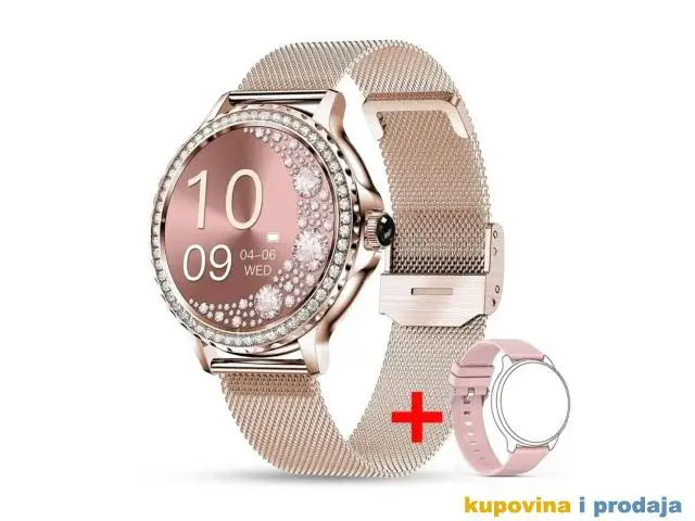 Rosegold Smart Watch za Dame Bluetooth poziv