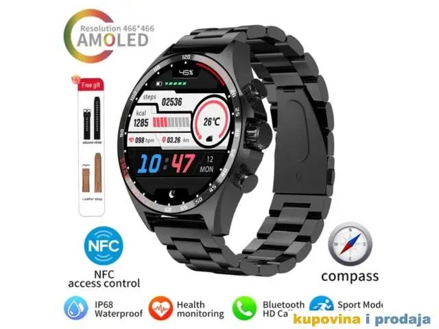 SK27 Smartwatch – Bluetoth,NFC,Kompas,AI Voice