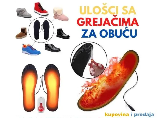 USB Električni ulošci za obucu za grijanje stopala