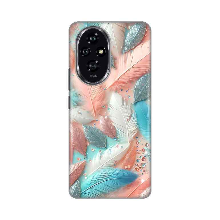 Maska silikon Print za Honor 200 Pastel Feathers