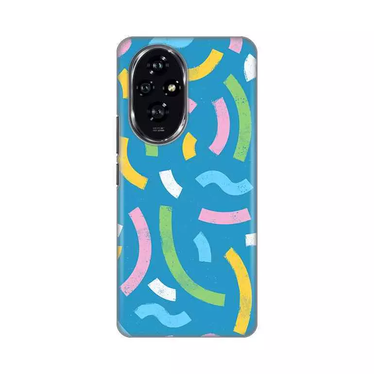 Maska silikon Print za Honor 200 Happy Lines blue