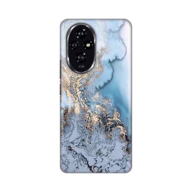 Maska silikon Print za Honor 200 Blue Gold Marble