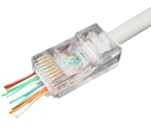 LC-PTU-01/50 Gembird Universal pass-through modular CAT5 UTP plug 8P8C, 50 u pak /CENA PO PAKOVANJU