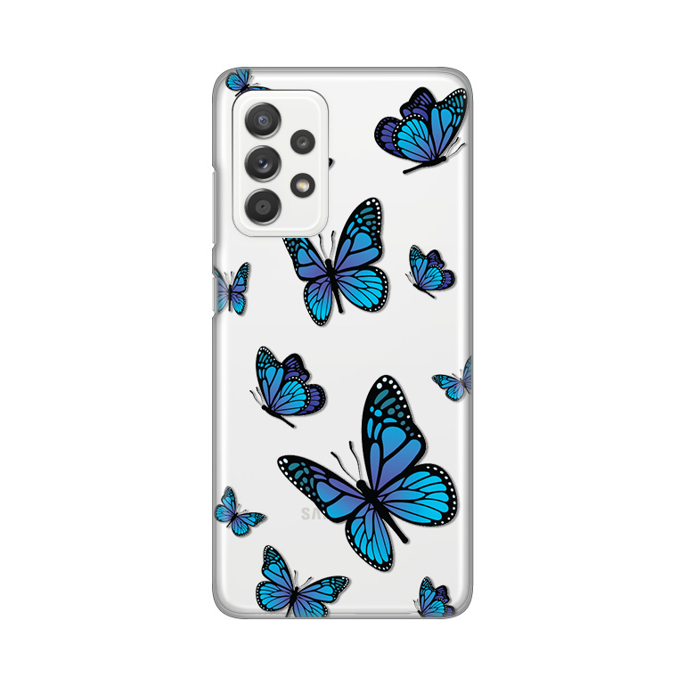 Zastitna silikonska maska (futrola) PRINT - Samsung A525 Galaxy A52 4G/A526 Galaxy A52 5G/A528B Galaxy A52s 5G Blue butterfly