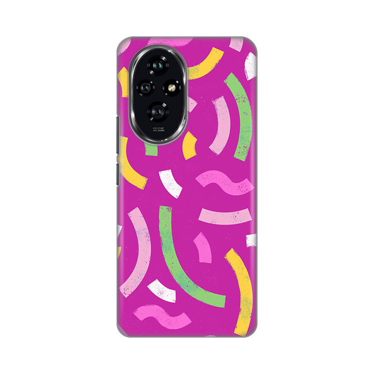 Maska Silikonska Print za Honor 200 Happy Lines pink