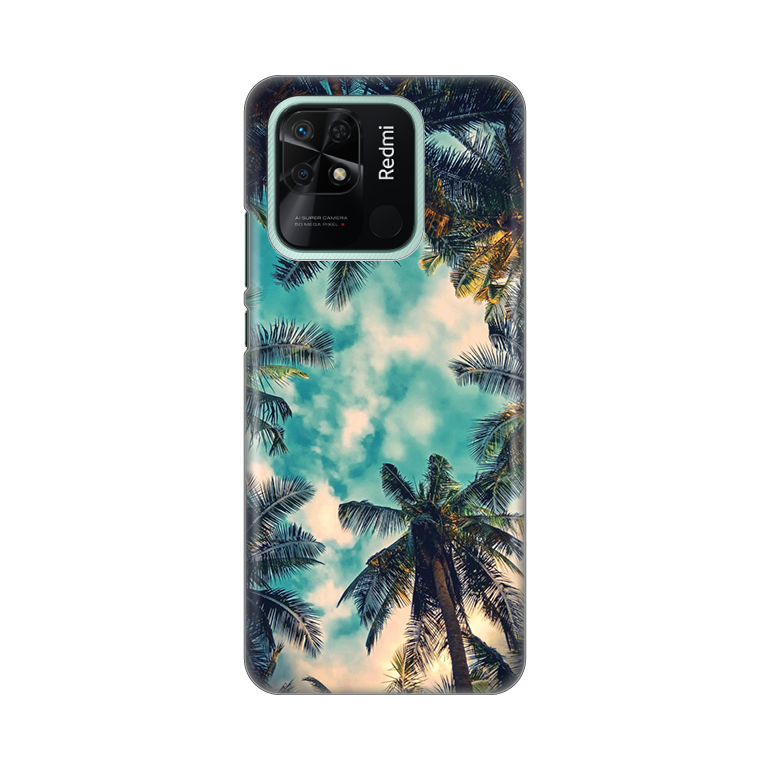 Zastitna silikonska maska (futrola) PRINT - Xiaomi Redmi 10C Palm Tree