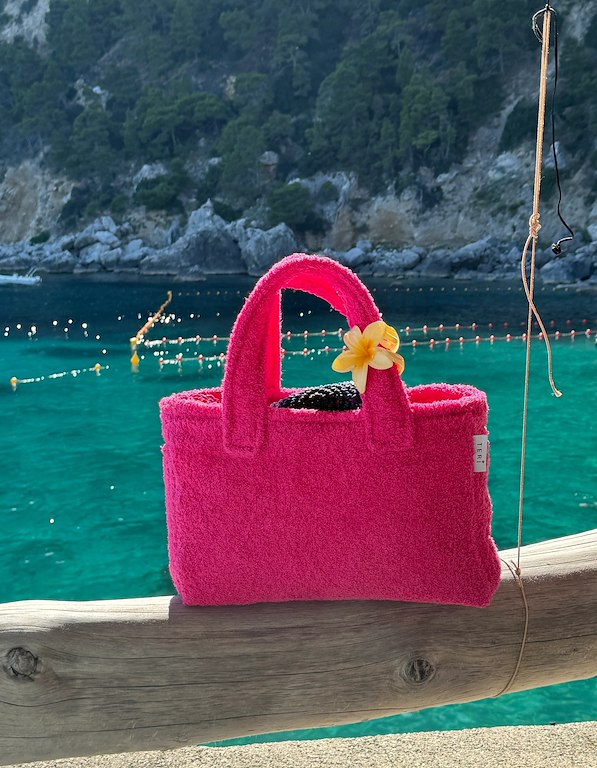 Mini frotirna torba Hot Pink