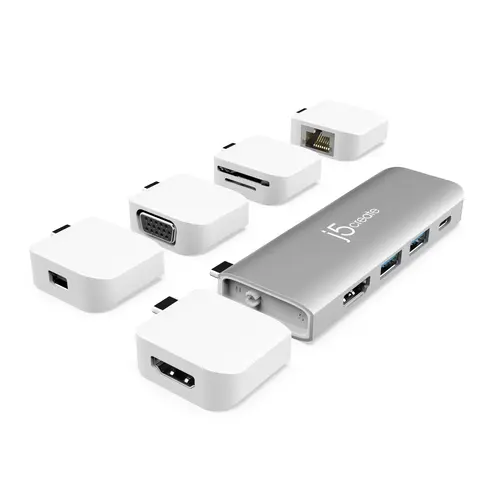 J5Create JCD389-N Modularna Docking stanica, UltraDrive Kit USB-C, Siva