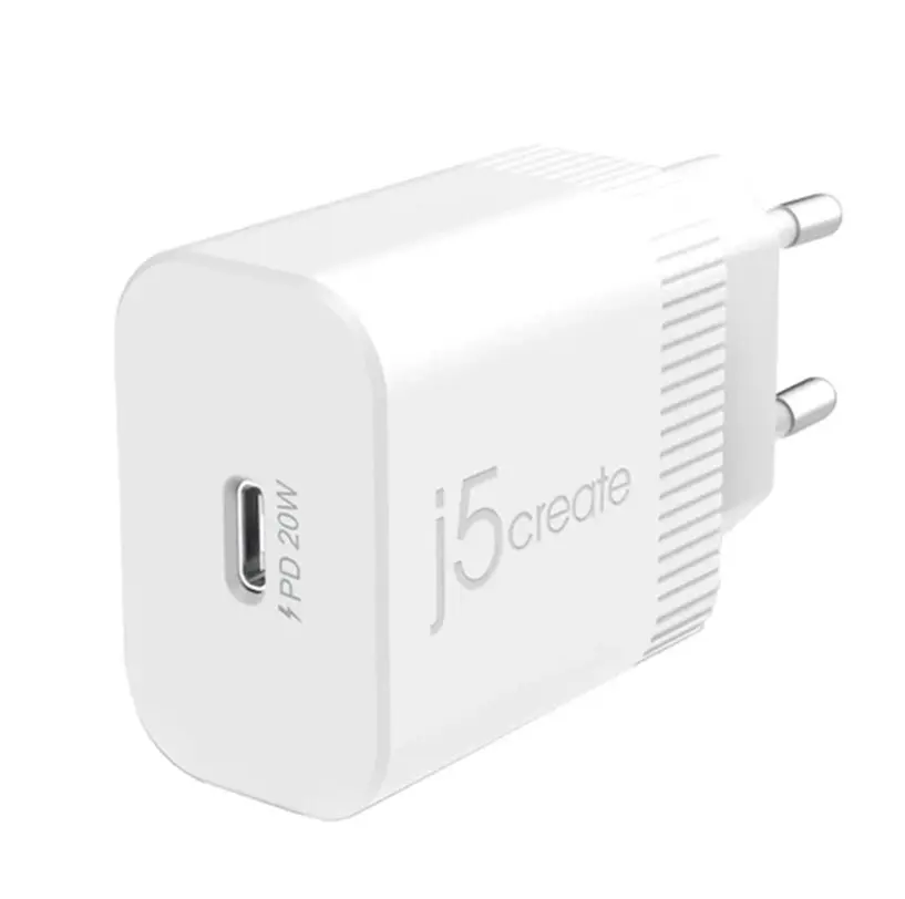 J5Create JUP1420-EN Zidni punjač, PD USB-C, 20W, Beli