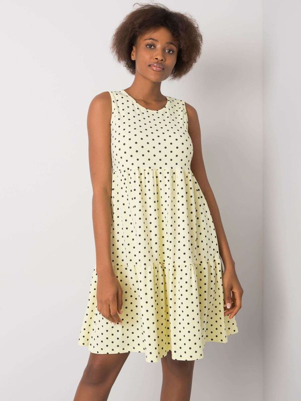 YELLOW POLKA DOT DRESS NORINNE RUE PARIS