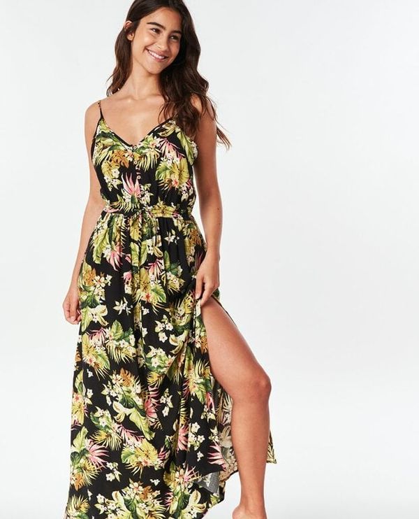 DRESS RIP CURL ON THE COAST MAXI DRESS BLACK