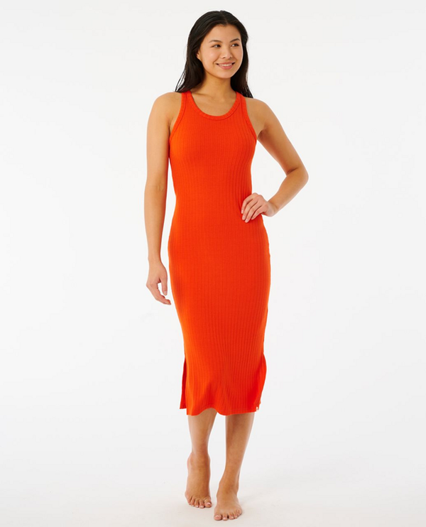 ŠATY RIP CURL PREMIUM RIB RACER DRESS HOT ORANGE