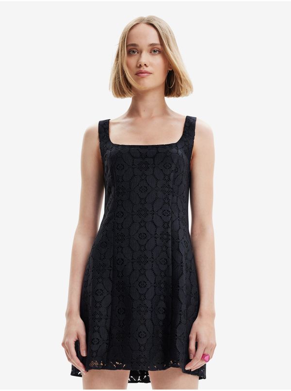 BLACK LADIES LACE DRESS DESIGUAL NEWCASTLE - WOMEN