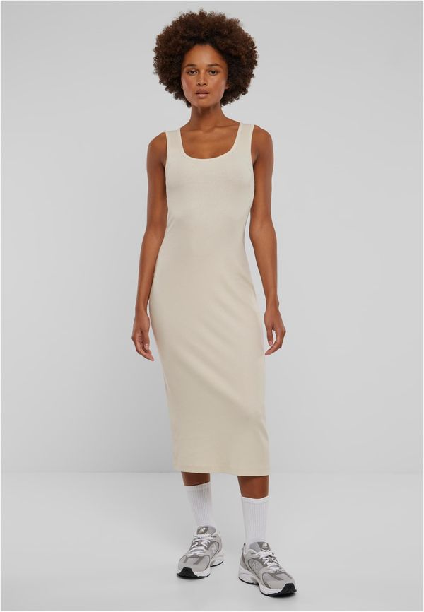 WOMEN'S LONG RIB DRESS - CREAM