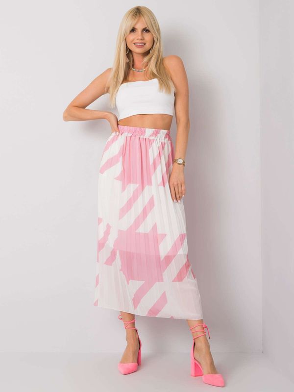 PINK PLEATED MAXI SKIRT ISIDORA