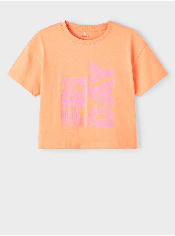 ORANGE GIRLS' T-SHIRT NAME IT BALONE - GIRLS