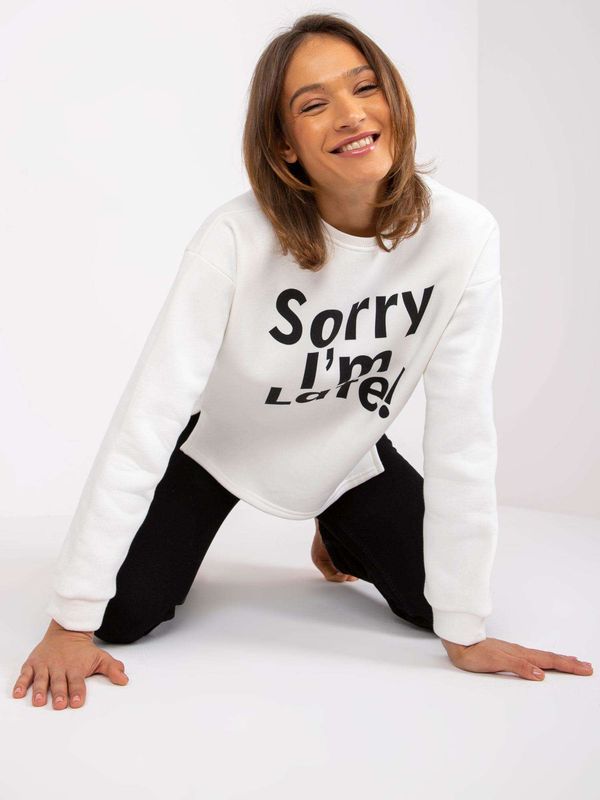 ECRU SWEATSHIRT WITH FRANCISCO INSCRIPTIONS