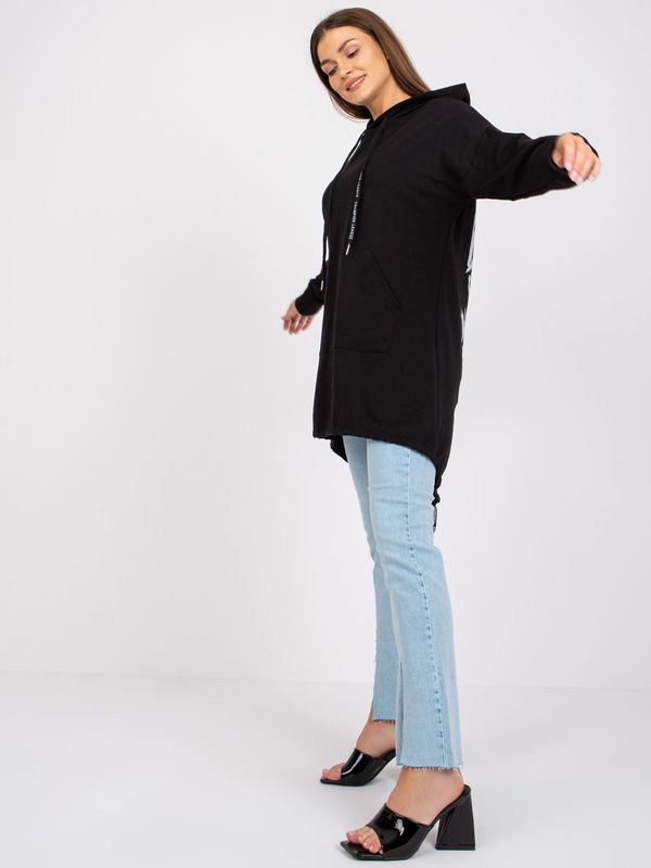 BLACK WOMEN'S SWEATSHIRT WITH INSCRIPTION ON SOPHIE'S BACK