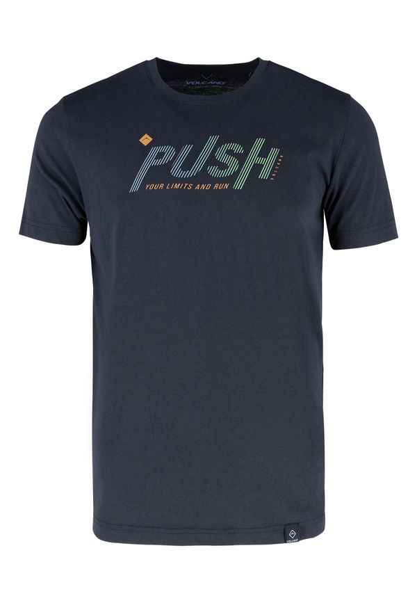 VOLCANO MAN'S T-SHIRT T-PUSH M02029-S23 NAVY BLUE