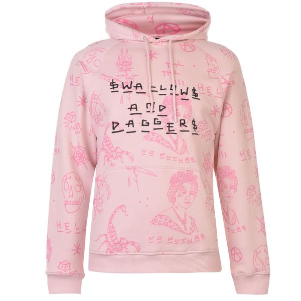 SWALLOWS AND DAGGERS ALL OVER PRINT HOODIE