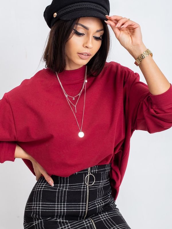 BASIC BROWN COTTON SWEATSHIRT