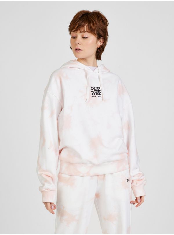 PINK AND CREAM WOMEN PATTERNED HOODIE VANS - WOMEN