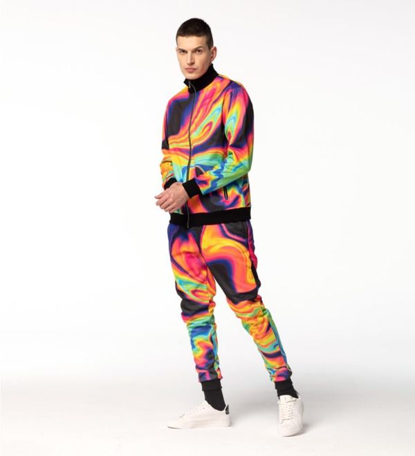 MR. GUGU & MISS GO MAN'S HOLOGRAFIC TRACK JACKET S-W-526 1747