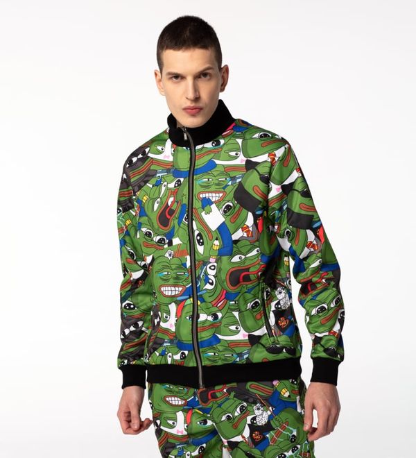 MR. GUGU & MISS GO MAN'S PEPE MEMES TRACK JACKET S-W-526 2337
