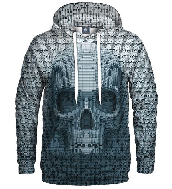 ALOHA FROM DEER UNISEX'S PIXEL SKULL HOODIE H-K AFD343