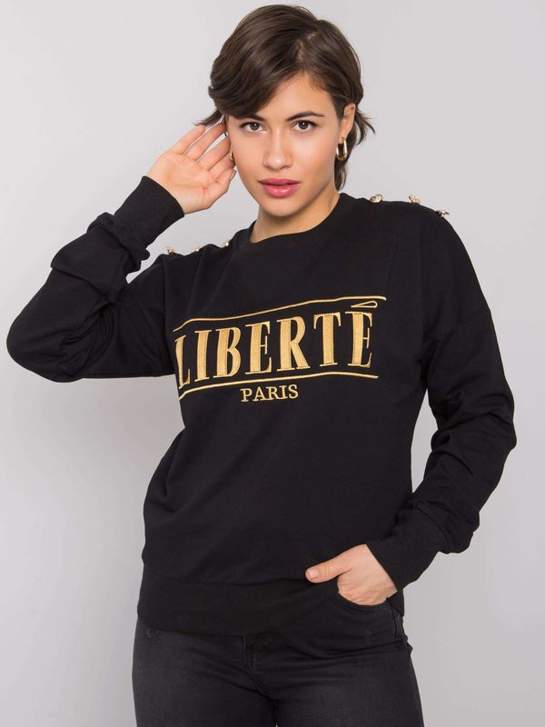 BLACK SWEATSHIRT WITH INSCRIPTION