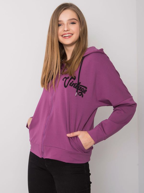 PURPLE ZIPPERED HOODIE BY DIANE