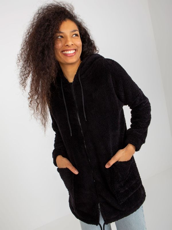 BLACK FUR SWEATSHIRT BY RUE PARIS