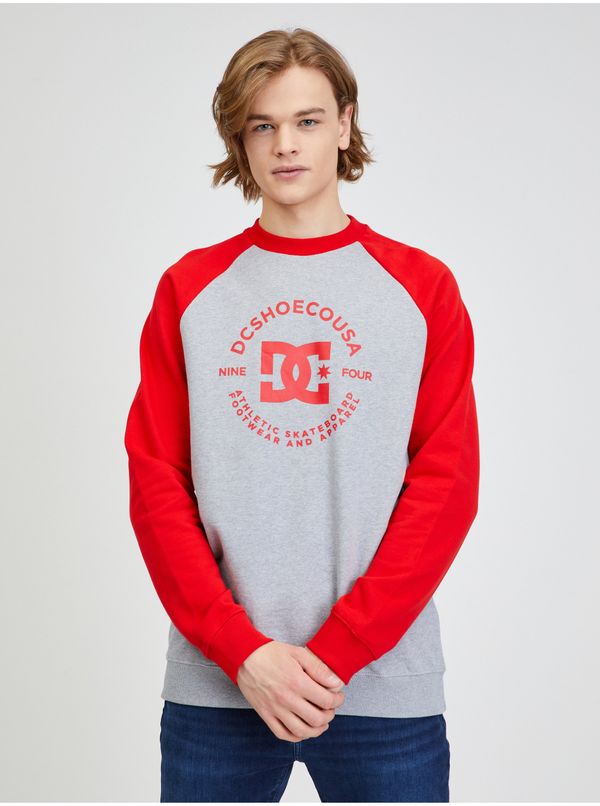 Red and Grey Men Sweatshirt DC - Men