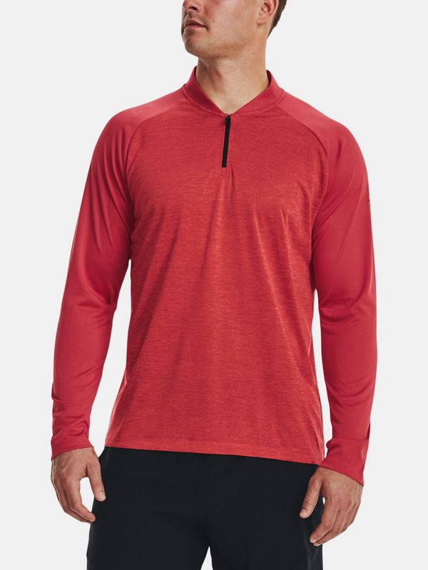 UNDER ARMOUR T-SHIRT UA TECH 2.0 NOVELTY 1/4 ZIP-RED - MEN