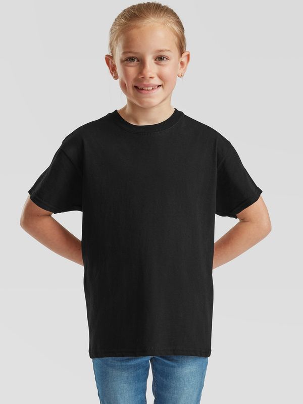 BLACK T-SHIRT FOR CHILDREN ORIGINAL FRUIT OF THE LOOM
