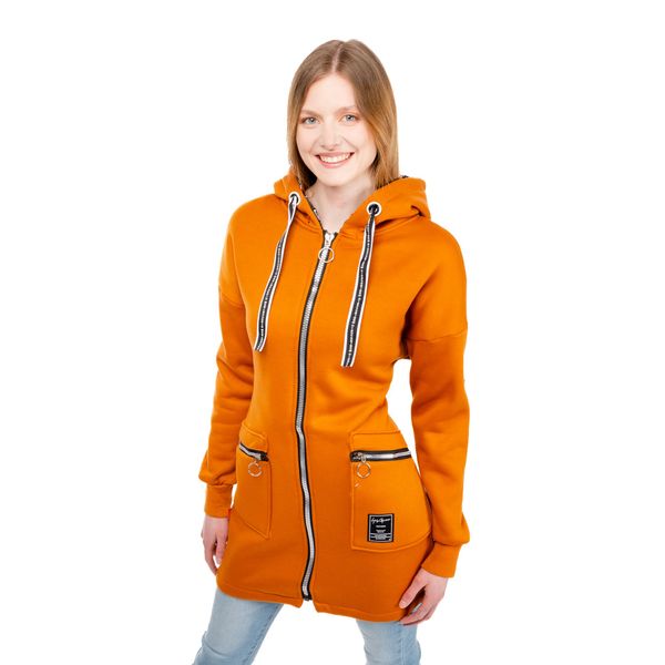 WOMEN'S EXTENDED SWEATSHIRT GLANO - ORANGE