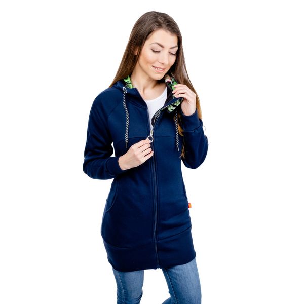 WOMEN'S EXTENDED SWEATSHIRT GLANO - BLUE